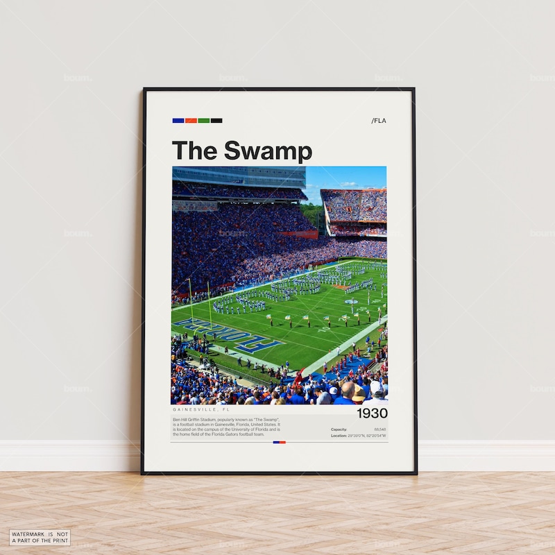 Florida Gator Stadium Art - Etsy