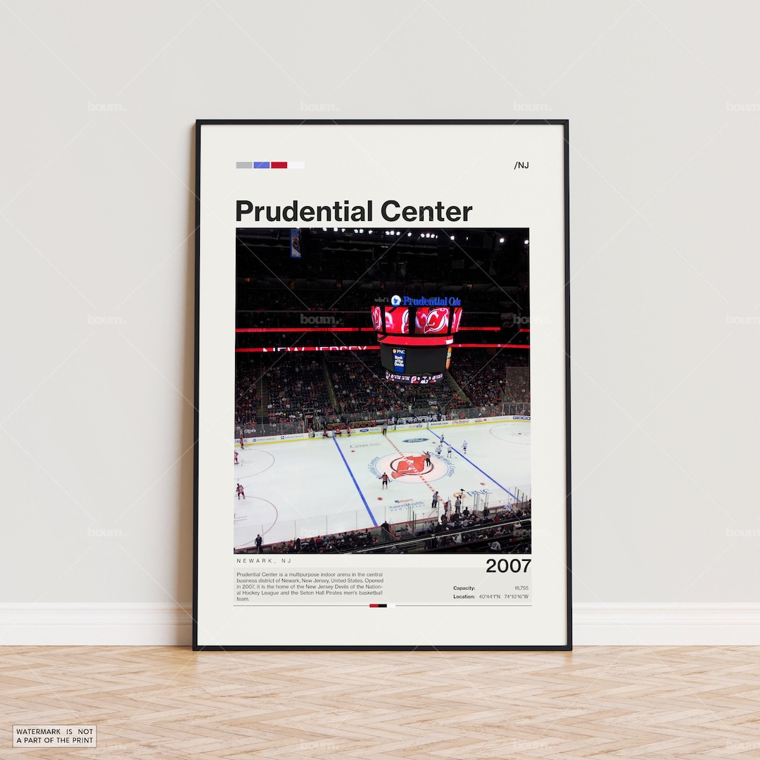 Prudential Center Poster, New Jersey Devils Poster Print, NHL Arena ...