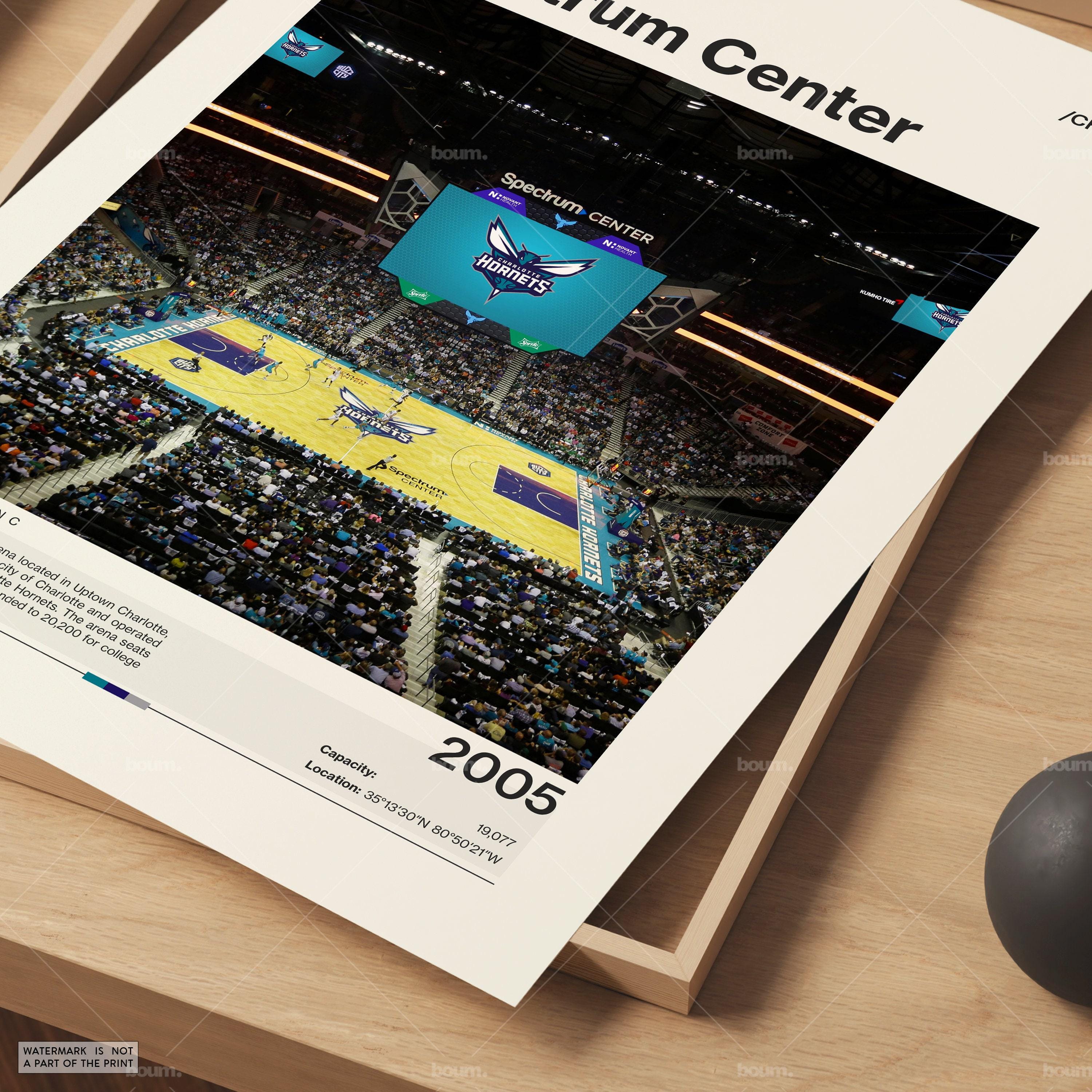 Spectrum Center Poster, Charlotte Hornets Poster Print, NBA Arena ...