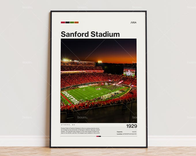 UGA Sanford Stadium - Etsy
