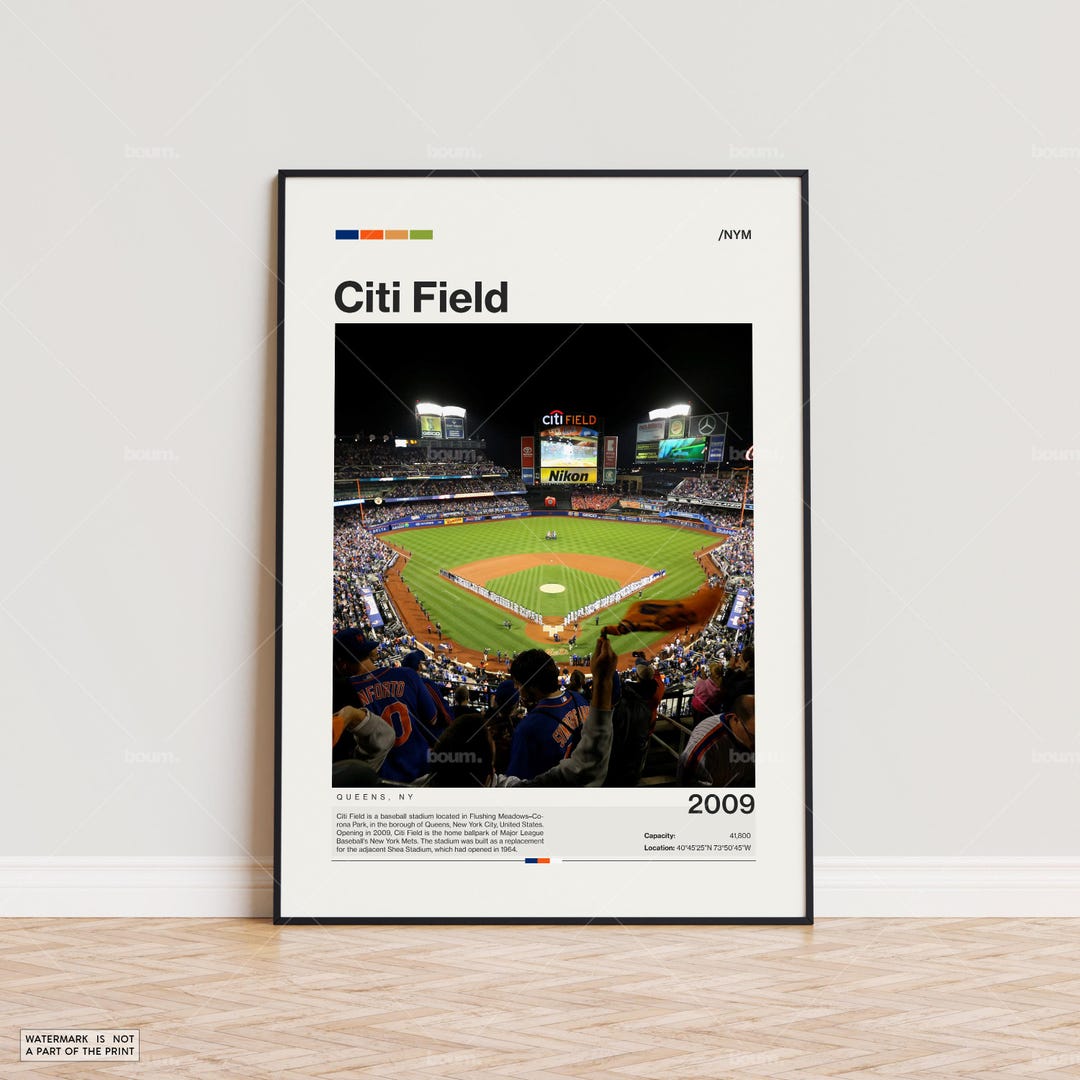 Citi Field Poster, New York Mets Poster Print, MLB Stadium Poster ...