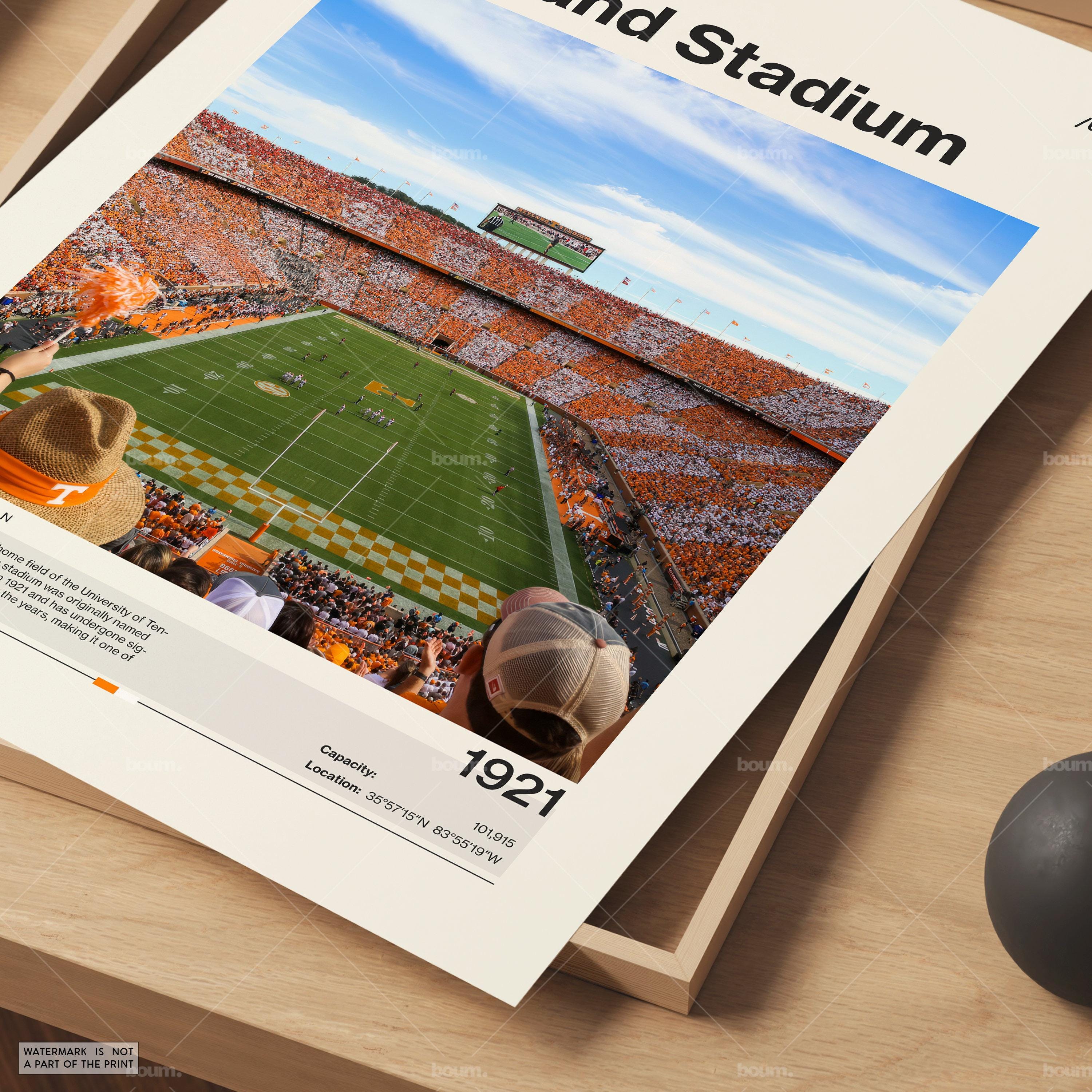 Neyland Stadium Poster, Tennessee Football Poster Print, NFL Stadium ...