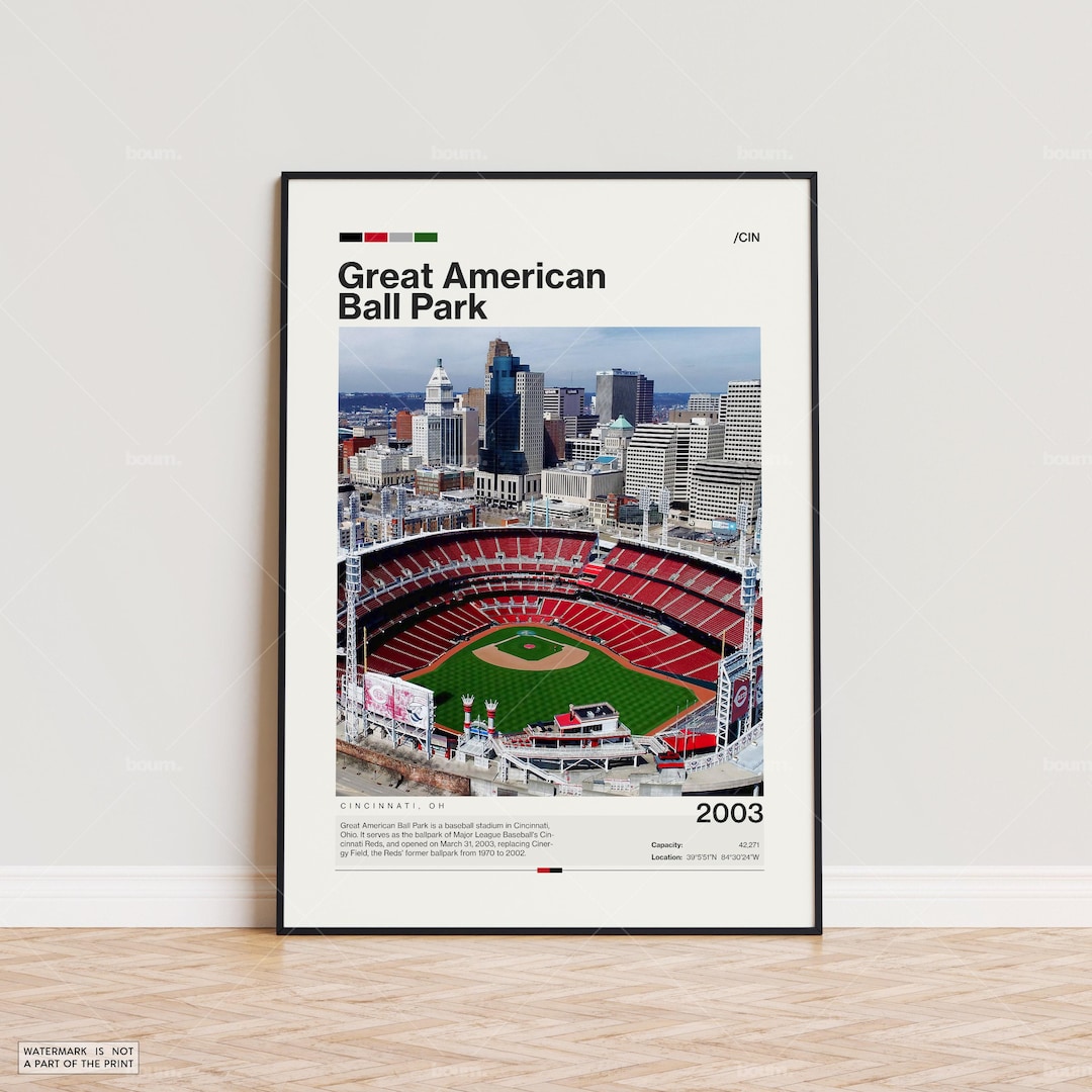Great American Ball Park Poster, Cincinnati Reds Poster Print, MLB ...