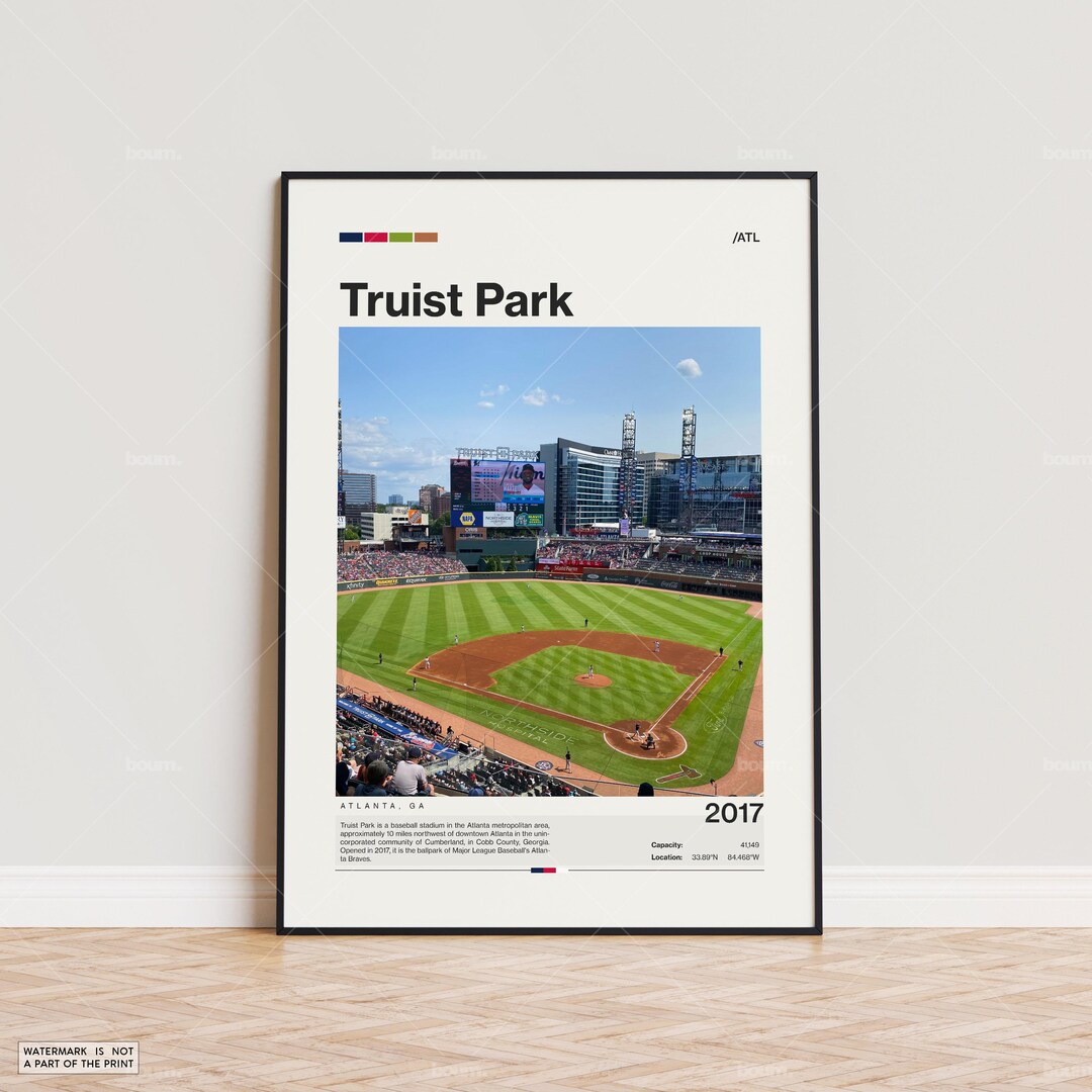 Truist Park Poster, Atlanta Braves Poster Print, MLB Stadium Poster ...
