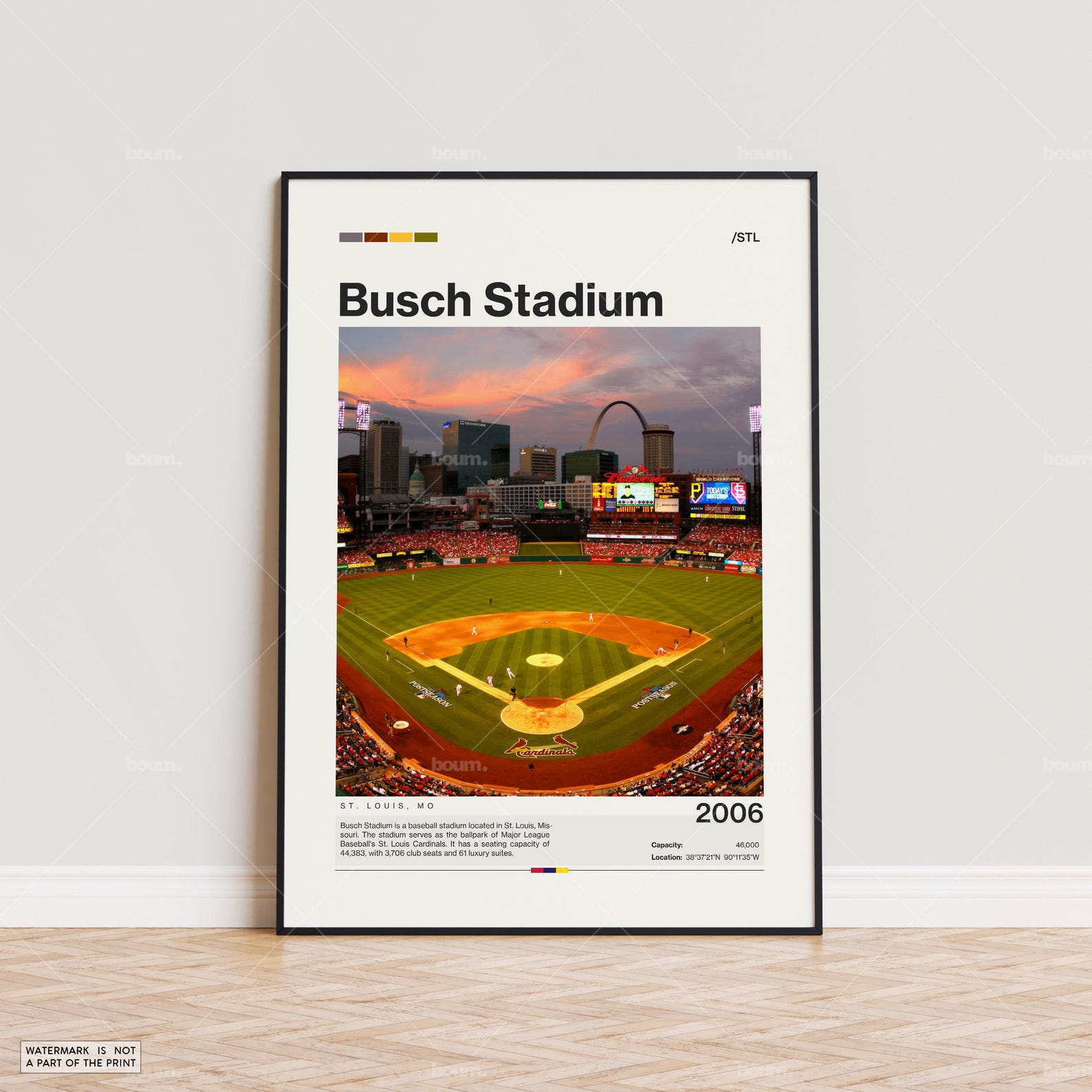 Busch Stadium Poster, St. Louis Cardinals Poster Print, MLB Stadium ...