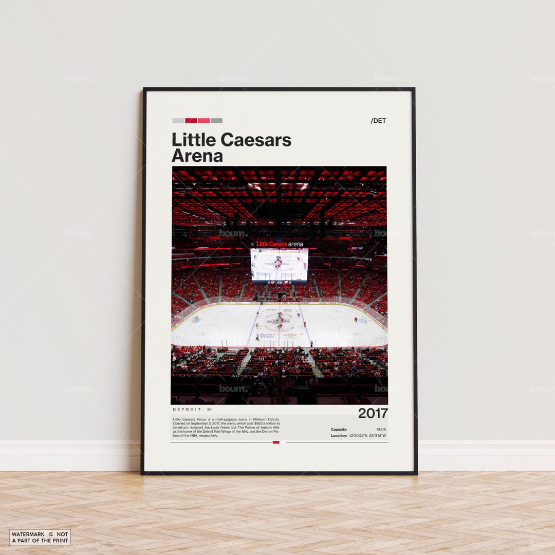 Little Caesars Arena Poster, Detroit Red Wings Poster Print, NHL Arena ...