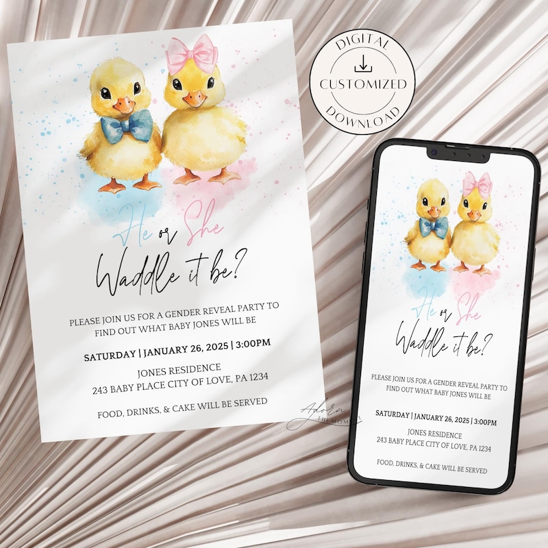 Duck Gender Reveal - Etsy