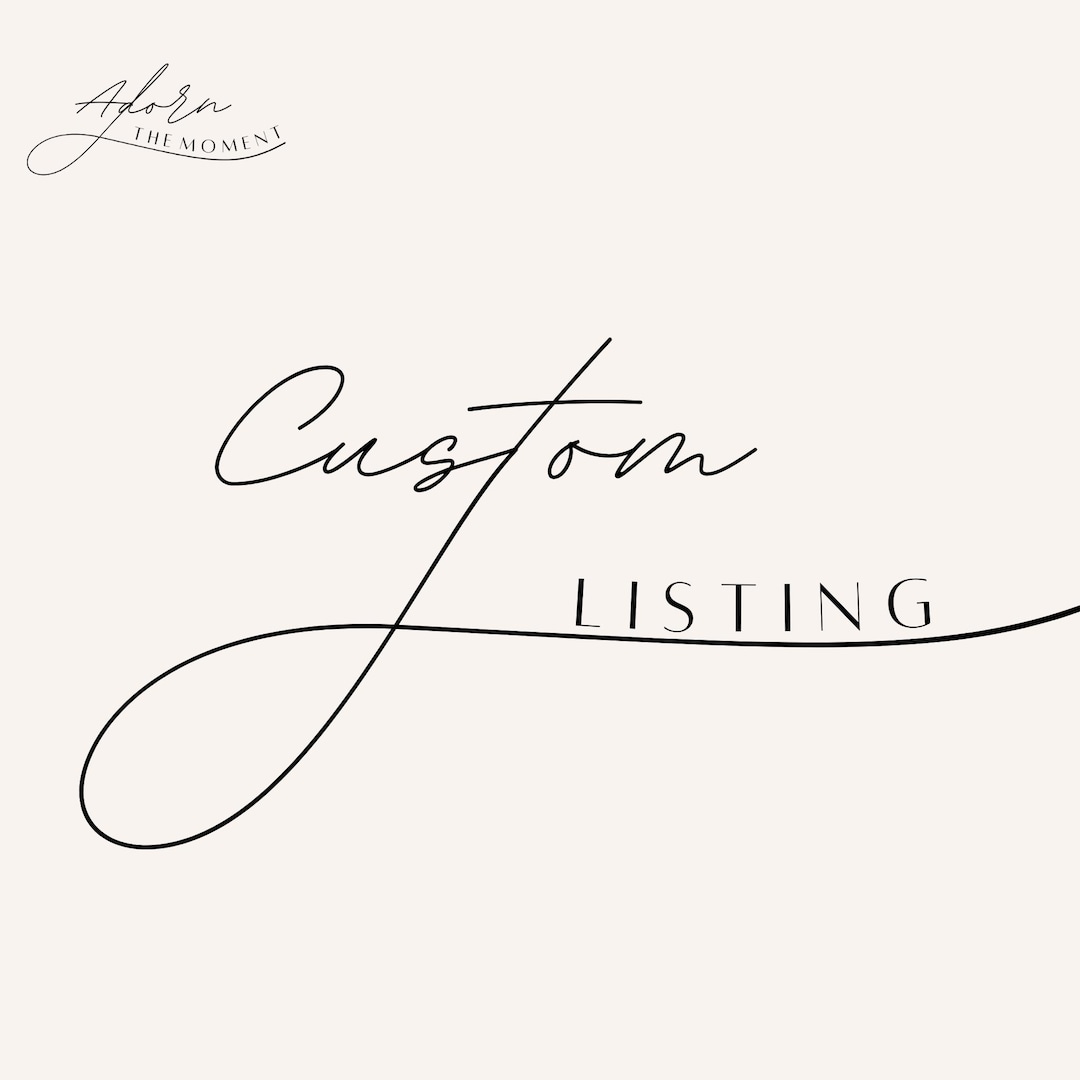 Custom Listing - Etsy