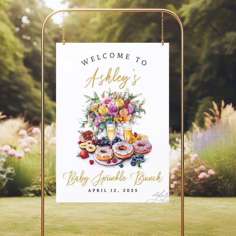 Baby Sprinkle Brunch Custom Welcome Sign, Baby Brunch, Baby Sprinkle ...