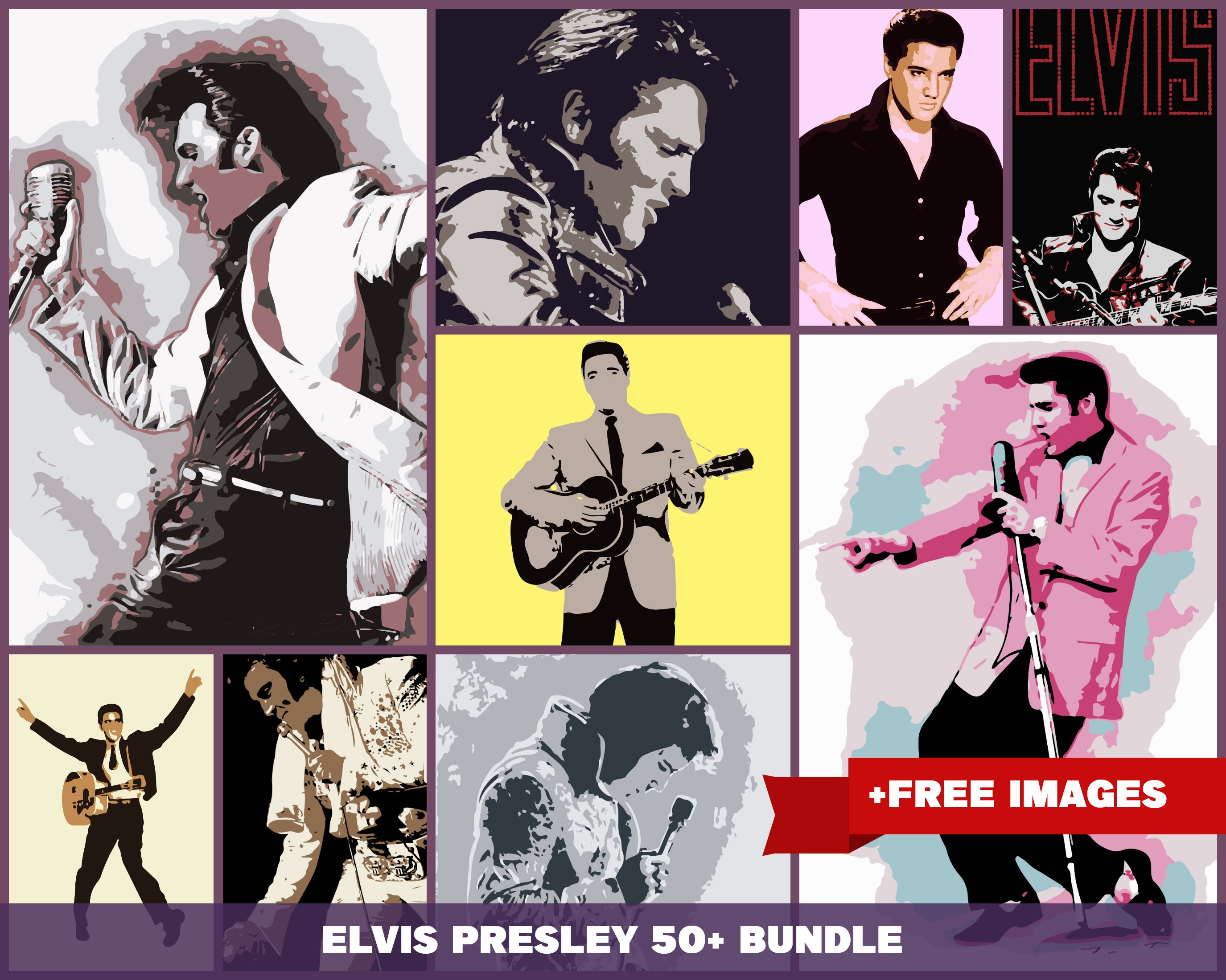 Elvis Presley Svg Png Jpg | the King of Rock and Roll | Cut File Cricut ...