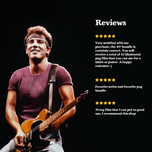 Bruce Springsteen Svg Png Jpg the Boss Rock Folk Merch Born in the U.S ...