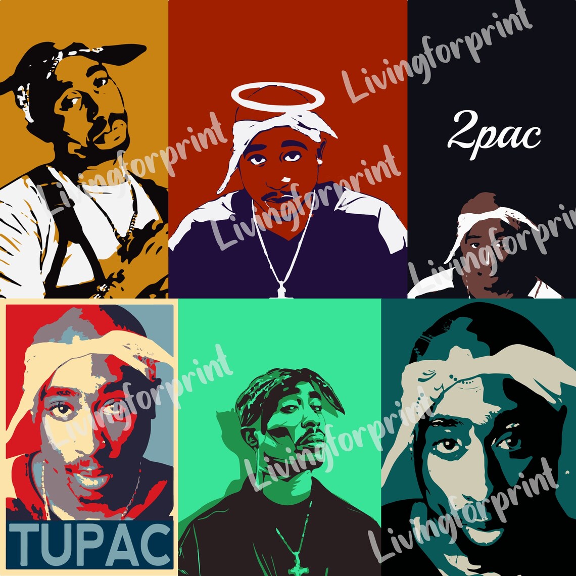 2pac Tupac Svg Png Jpg Rapper Hip Hop Cut File Cricut Sublimation ...