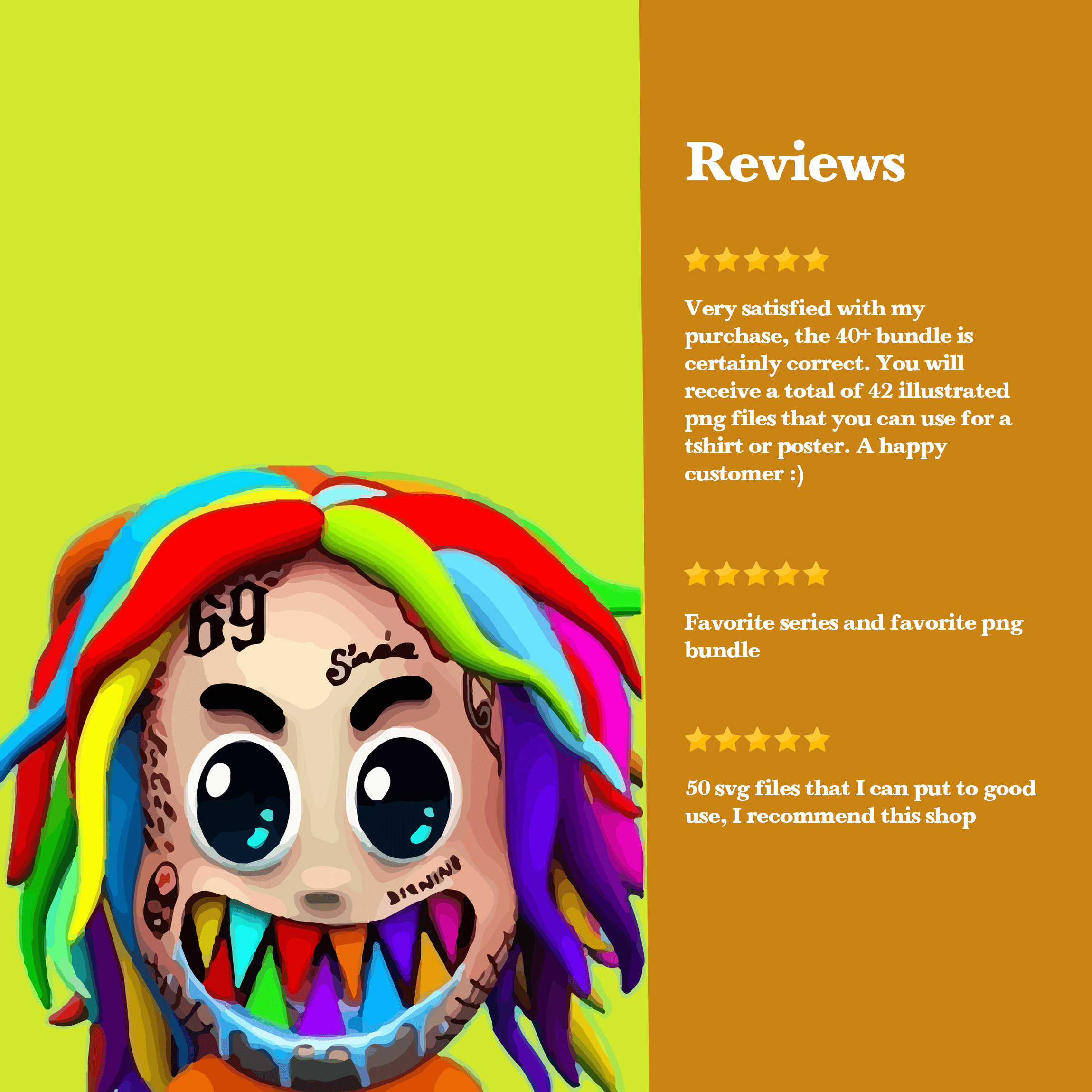 6ix9ine Svg Png Rapper Hip Hop Tekashi69 Poster Shirt Printing Cut File ...