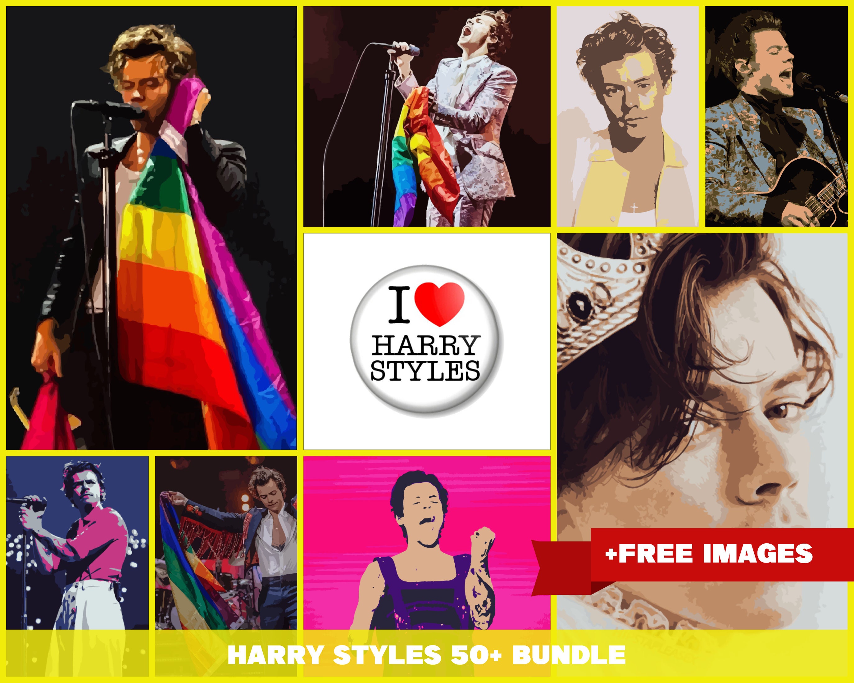 Harry Styles Bundle Svg Png Jpg Digital Design Cut File Merch for Harry ...