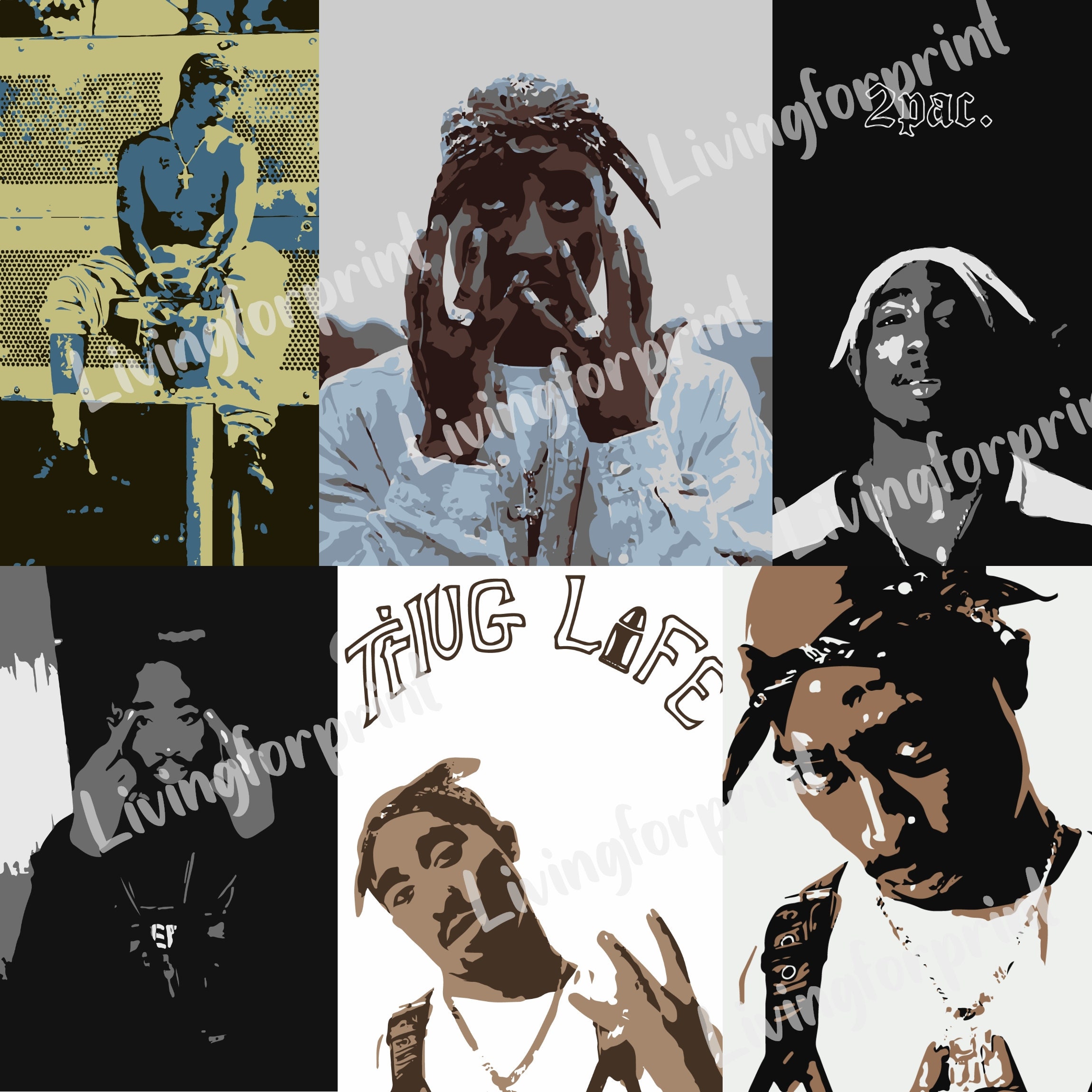 2pac Tupac Svg Png Jpg Rapper Hip Hop Cut File Cricut Sublimation ...