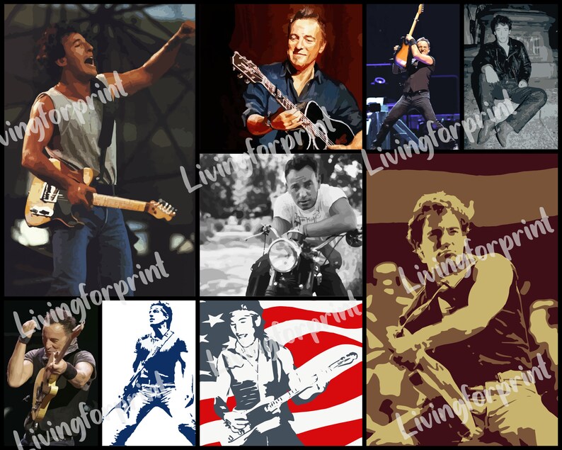 Bruce Springsteen Svg Png Jpg | the Boss | Rock Folk | Merch | Born in ...