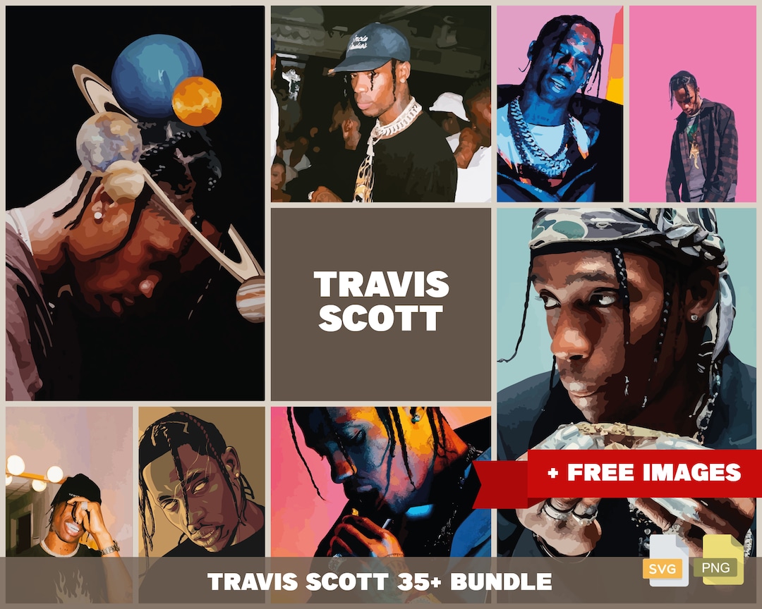 Travis Scott Svg Png Rap Hip-hop La Flame Cactus Jacket Goosebumps ...