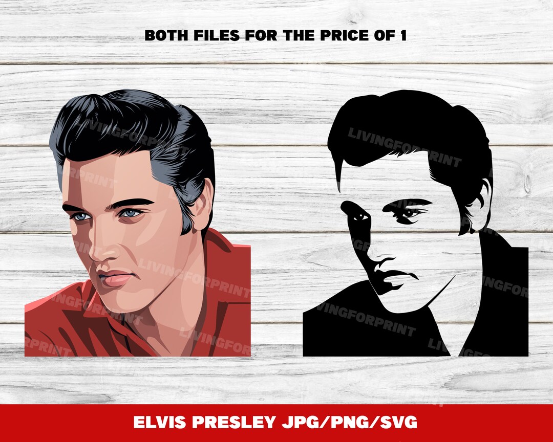 Elvis Presley Svg Png Jpg | the King of Rock and Roll | Cut File Cricut ...