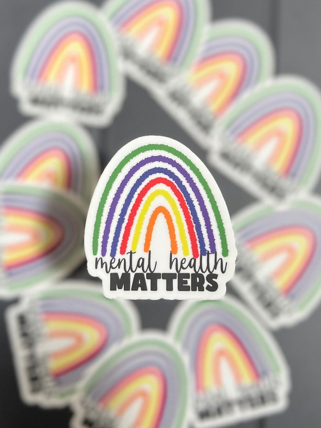 Rainbow Mental Health Matters Vinyl Sticker Waterproof & Durable ...