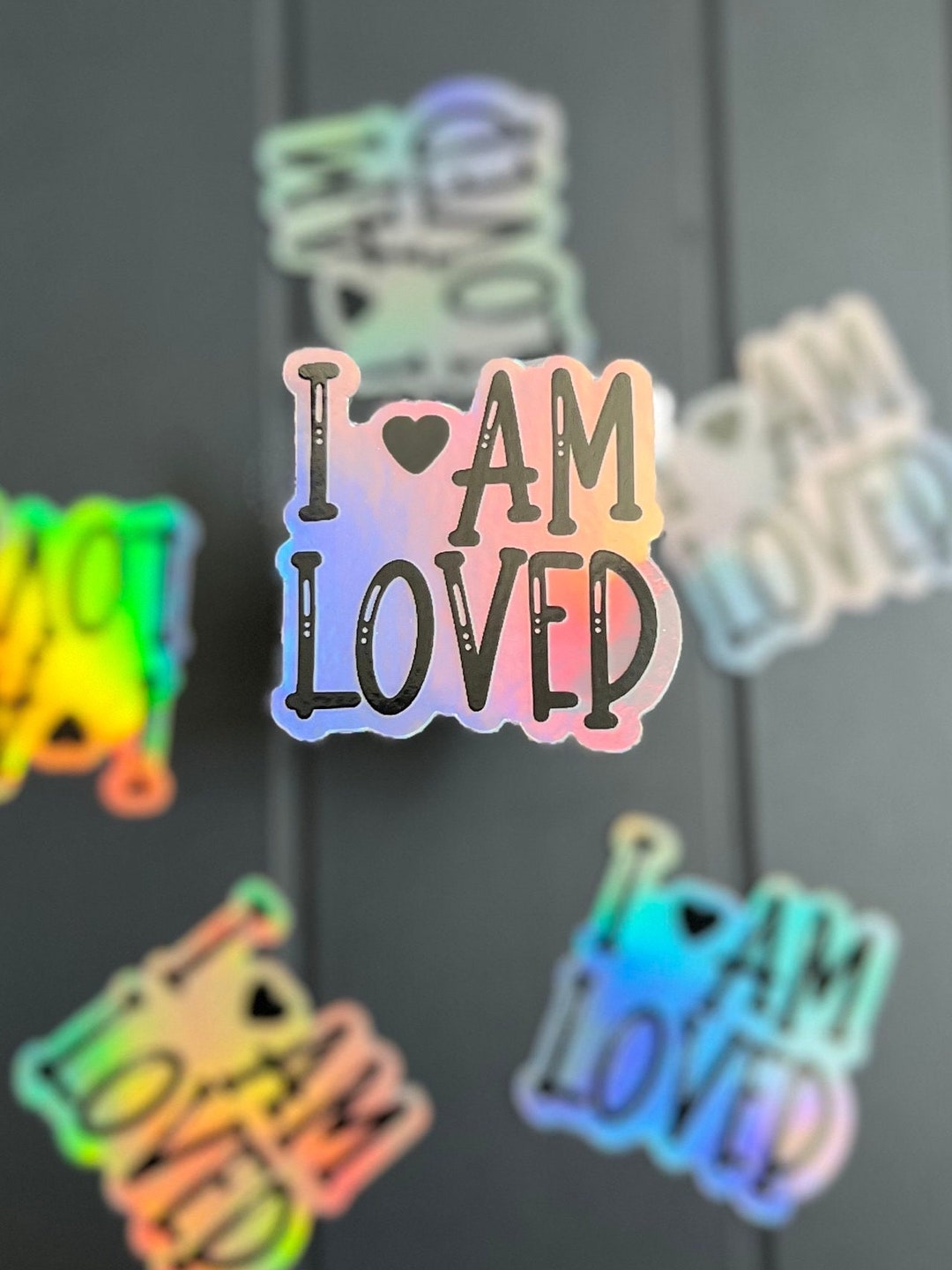 Holographic I Am Loved Sticker Durable Waterproof Decal for Water ...