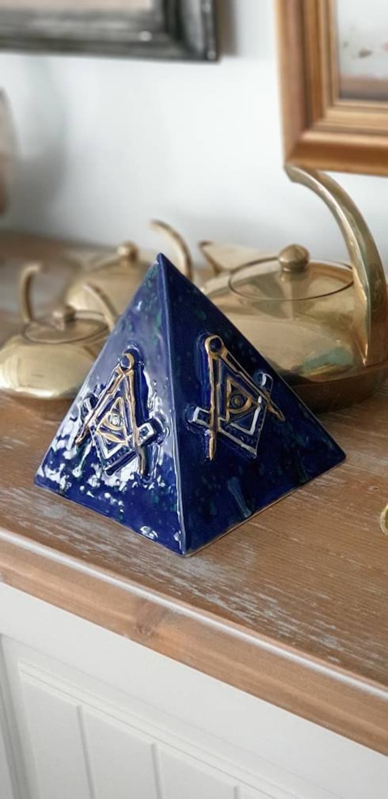 Masonic Pyramid Ceramic Symbol Seeing Eye Miter & Compass - Etsy
