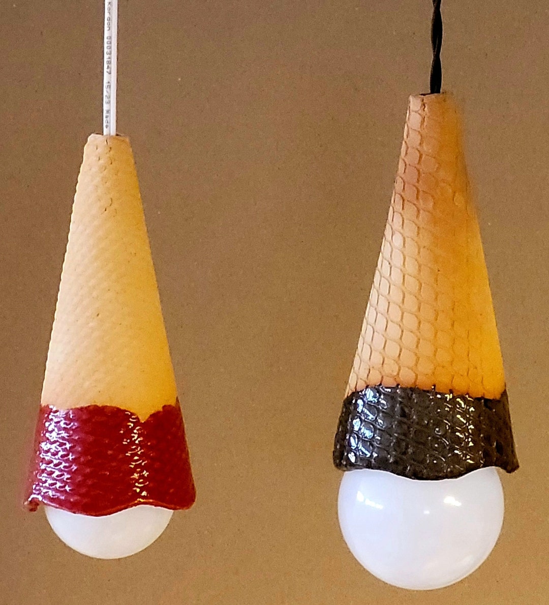 Ice Cream Cone Lamp 1mt Cable, Socket, Hanger Plastic, Terminal Block ...