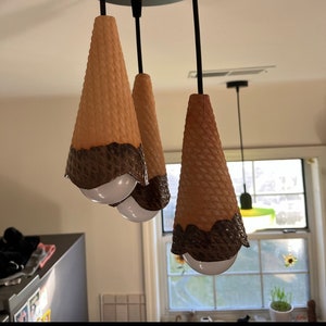 Handmade Ceramic Ice Cream Cone Light Fixture: Unique Home Office Store ...