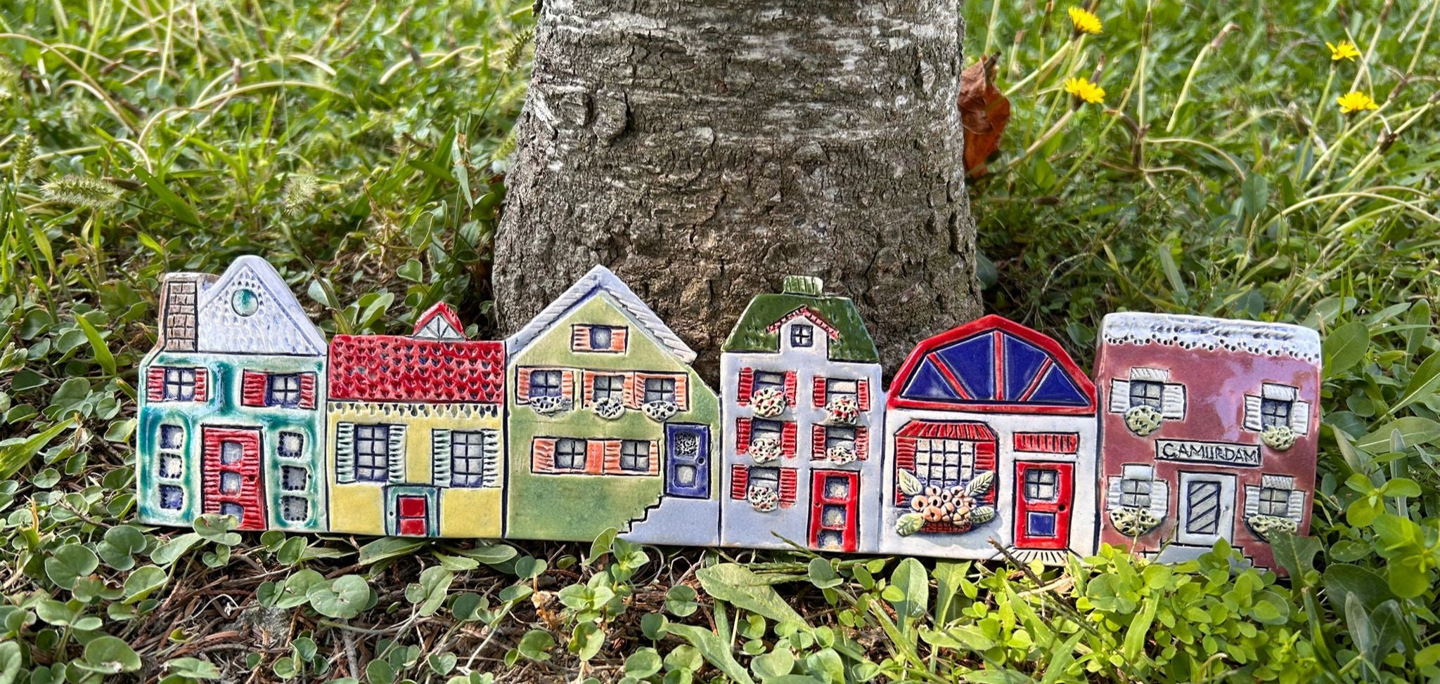 Wall Ornament. House Collection ARTWORK Handmade Handpainted Ceramic ...