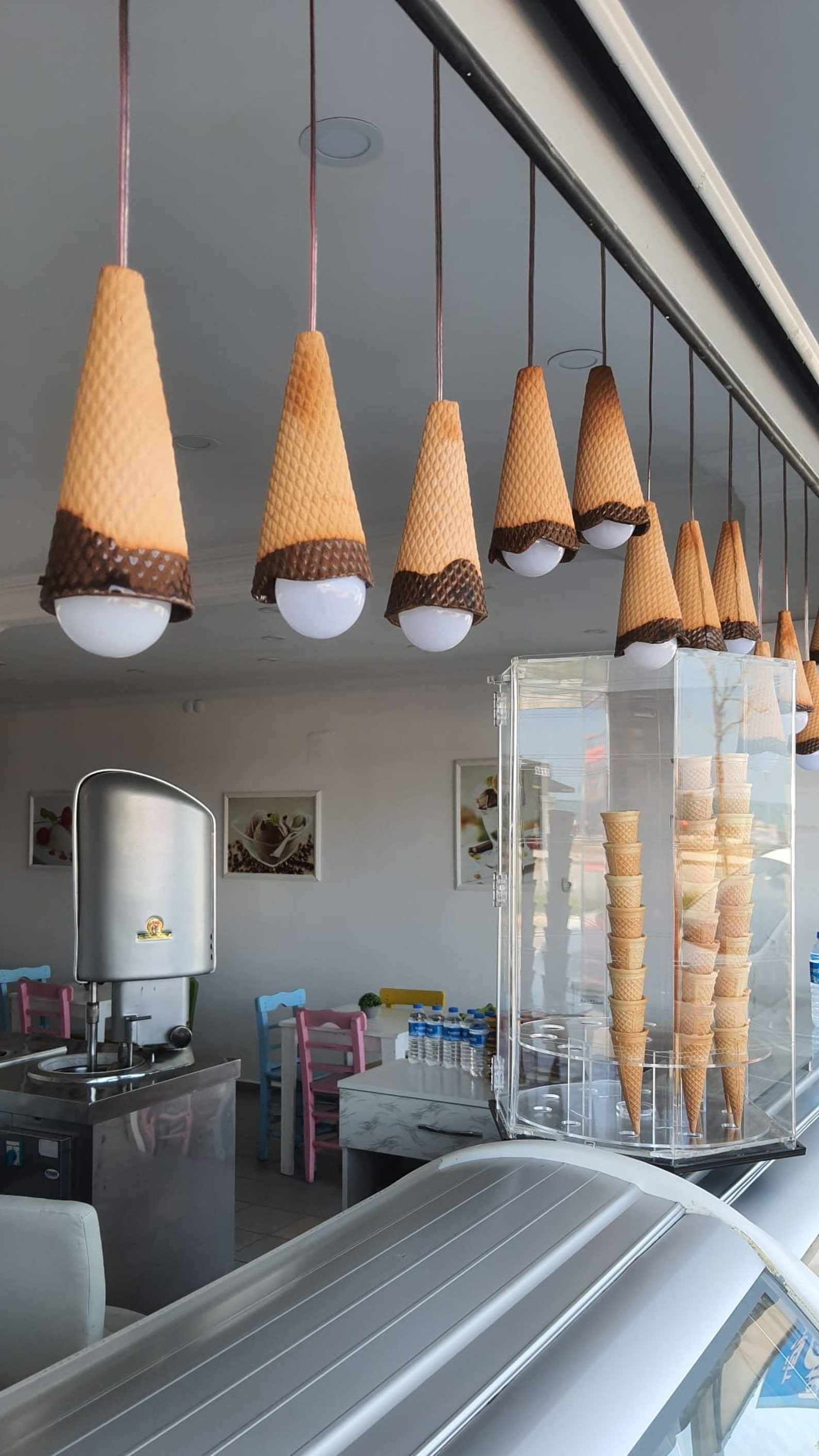 Handmade Ceramic Ice Cream Cone Light Fixture: Unique Home Office Store ...