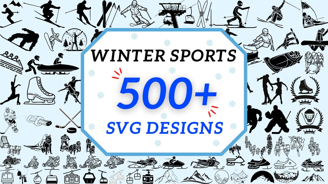 EXCLUSIVE SVG Winter Sports DESIGNS - Etsy