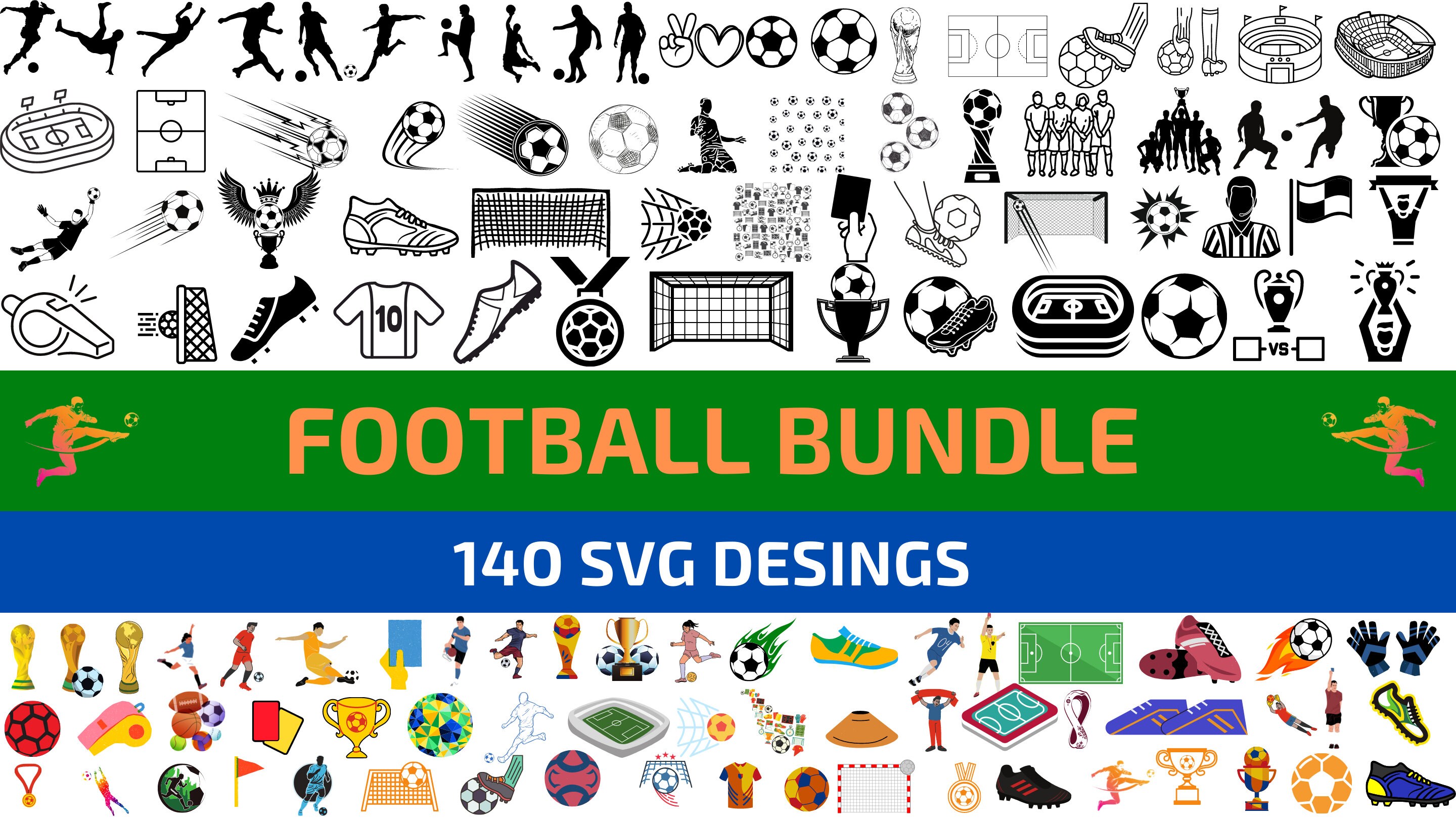 Football SVG Designs - Etsy