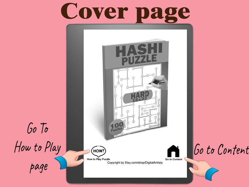 100 Kindle Scribe Puzzle Hashi Digital Games Brain Teasers Adult Puzzle ...