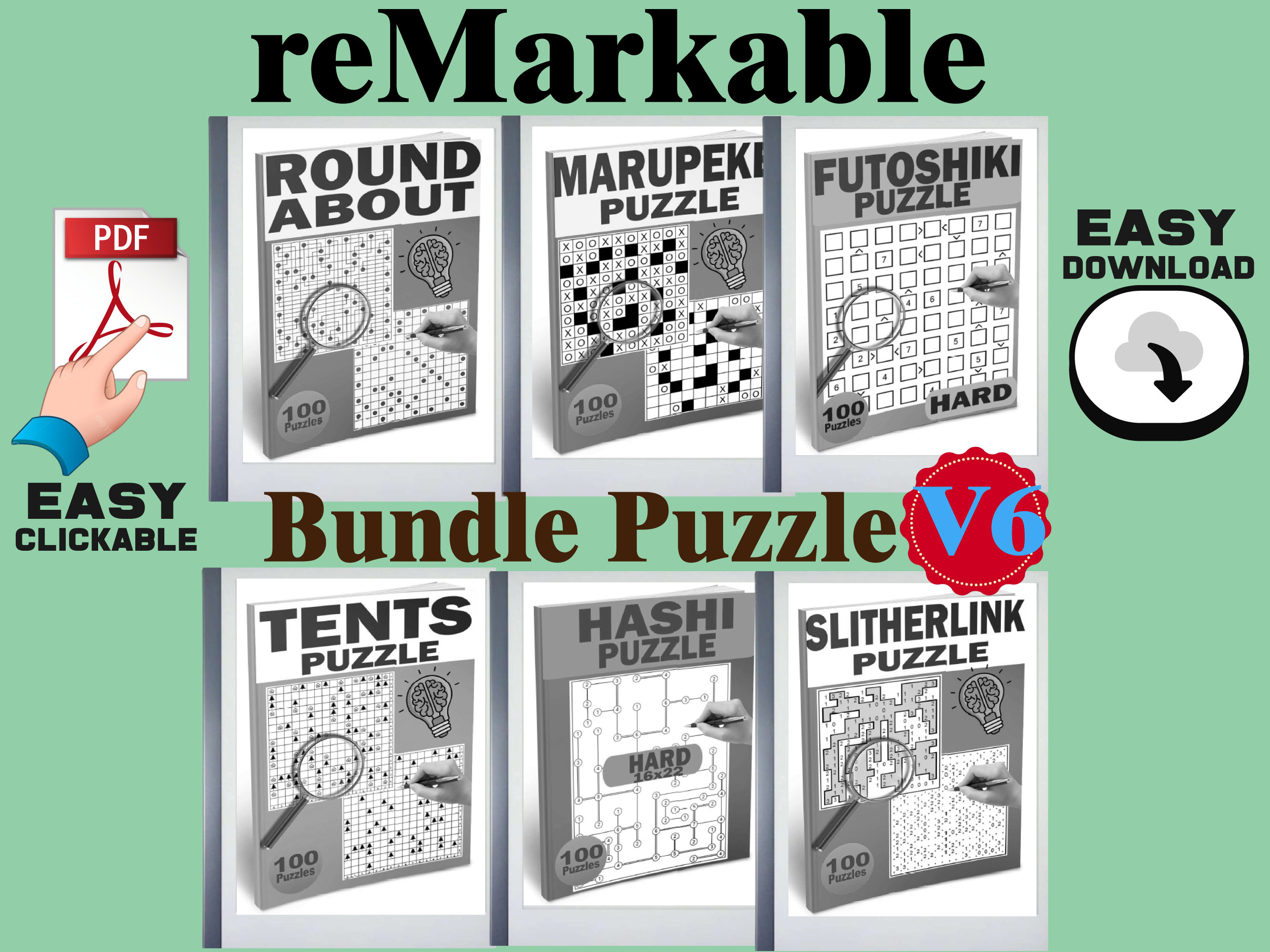 600 Remarkable Puzzle Slitherlink Roundabout Futoshiki Marupeke Hashi ...