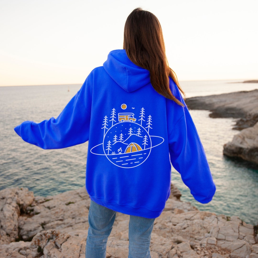 Adventure Camping Vanlife Hoodie Camper Let's Go Unisex Pullover ...