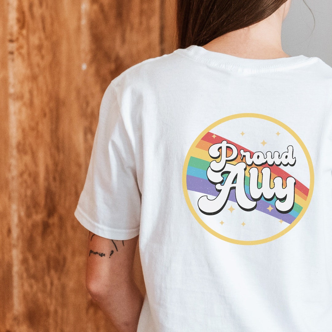 Proud Ally T-shirt Made of Soft Fabric Pride Month Gift Retro Pride ...