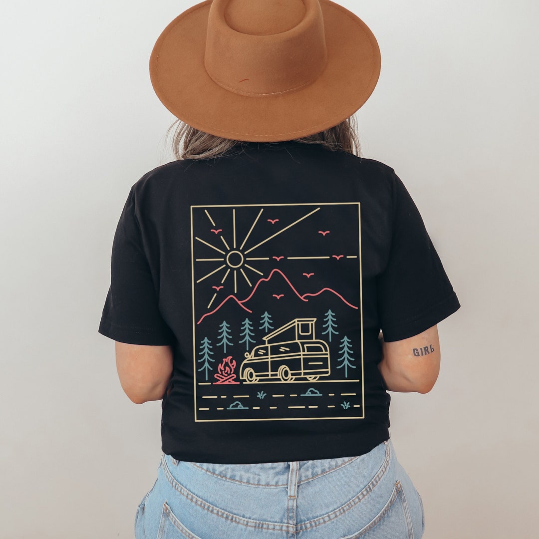 Campervan T-shirt Travel Camping Vanlife for Travelers Palm Beach Gift ...