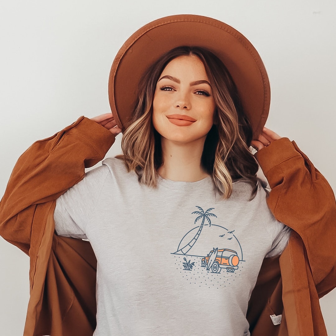 Travel T-shirt, Surfer Shirt, Camping, Vanlife, for Travelers, Palm ...