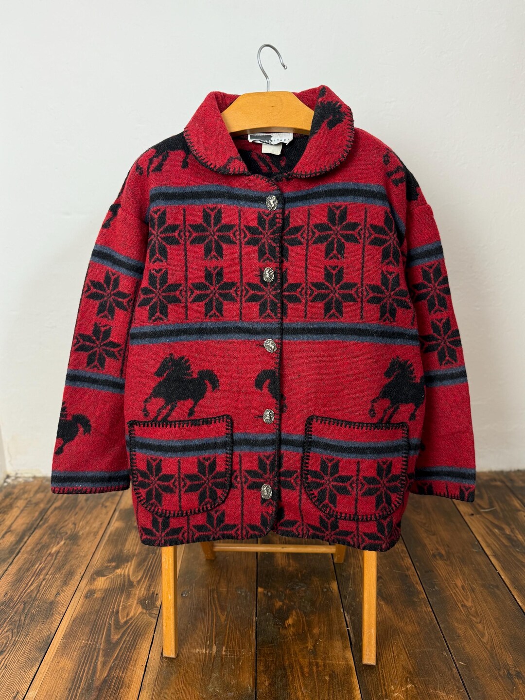 Vintage Rhonda Stark Western Horse Ranch Wool Jacket XL Ladies - Etsy