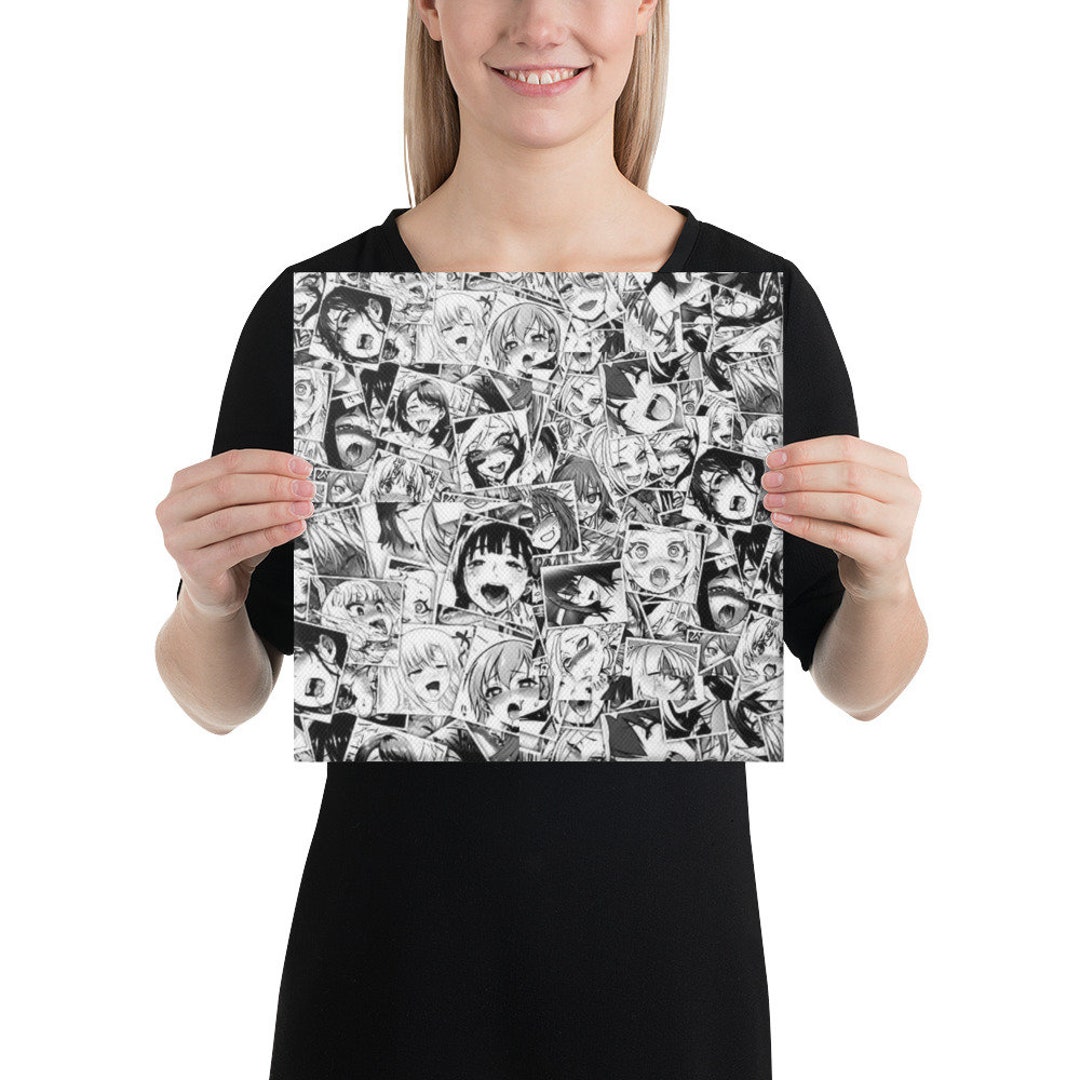 Lienzo de anime con cara de Ahegao - Etsy México