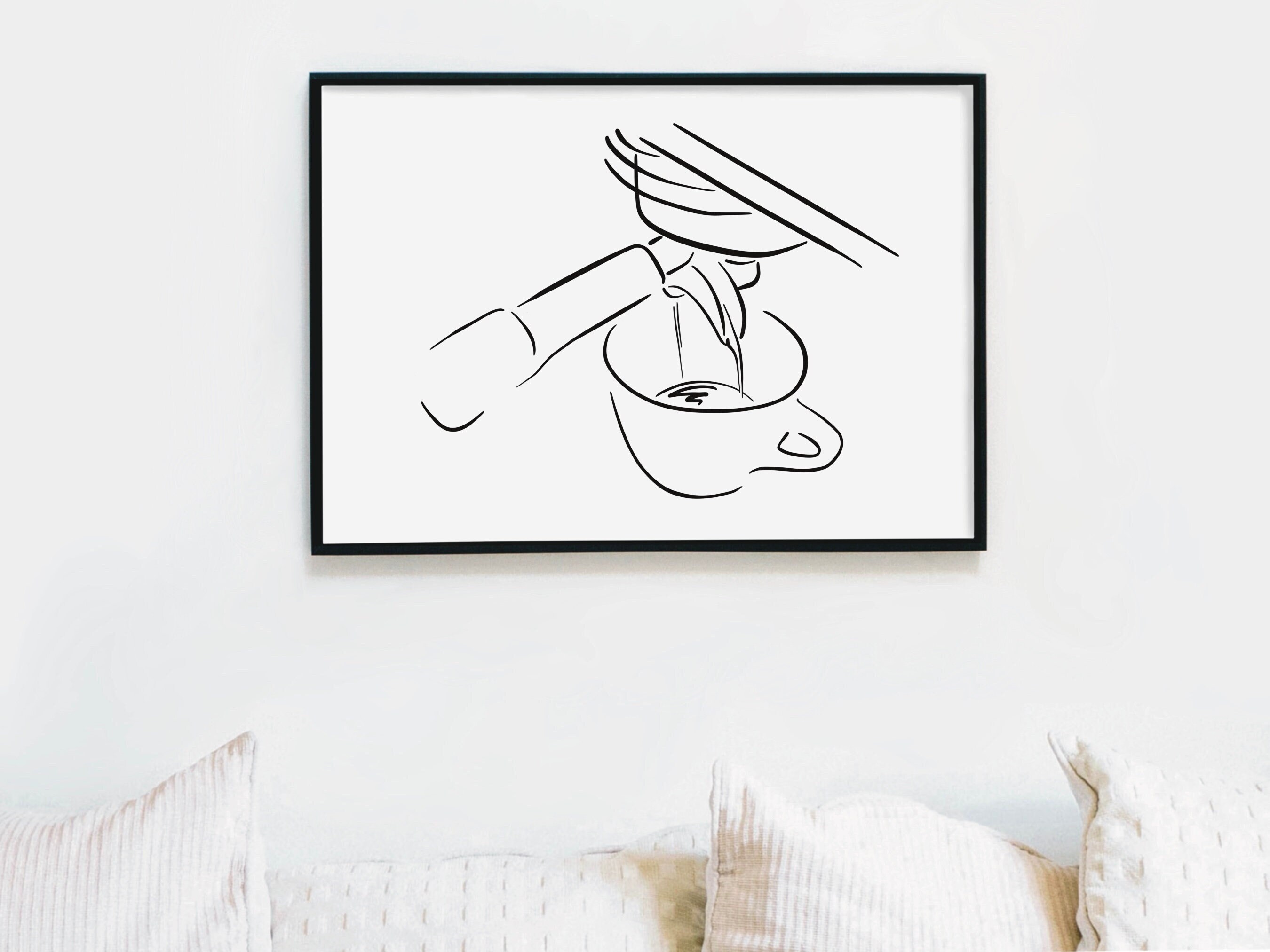 Digital Download Illustration of Espresso Coffee Line Art Simple ...