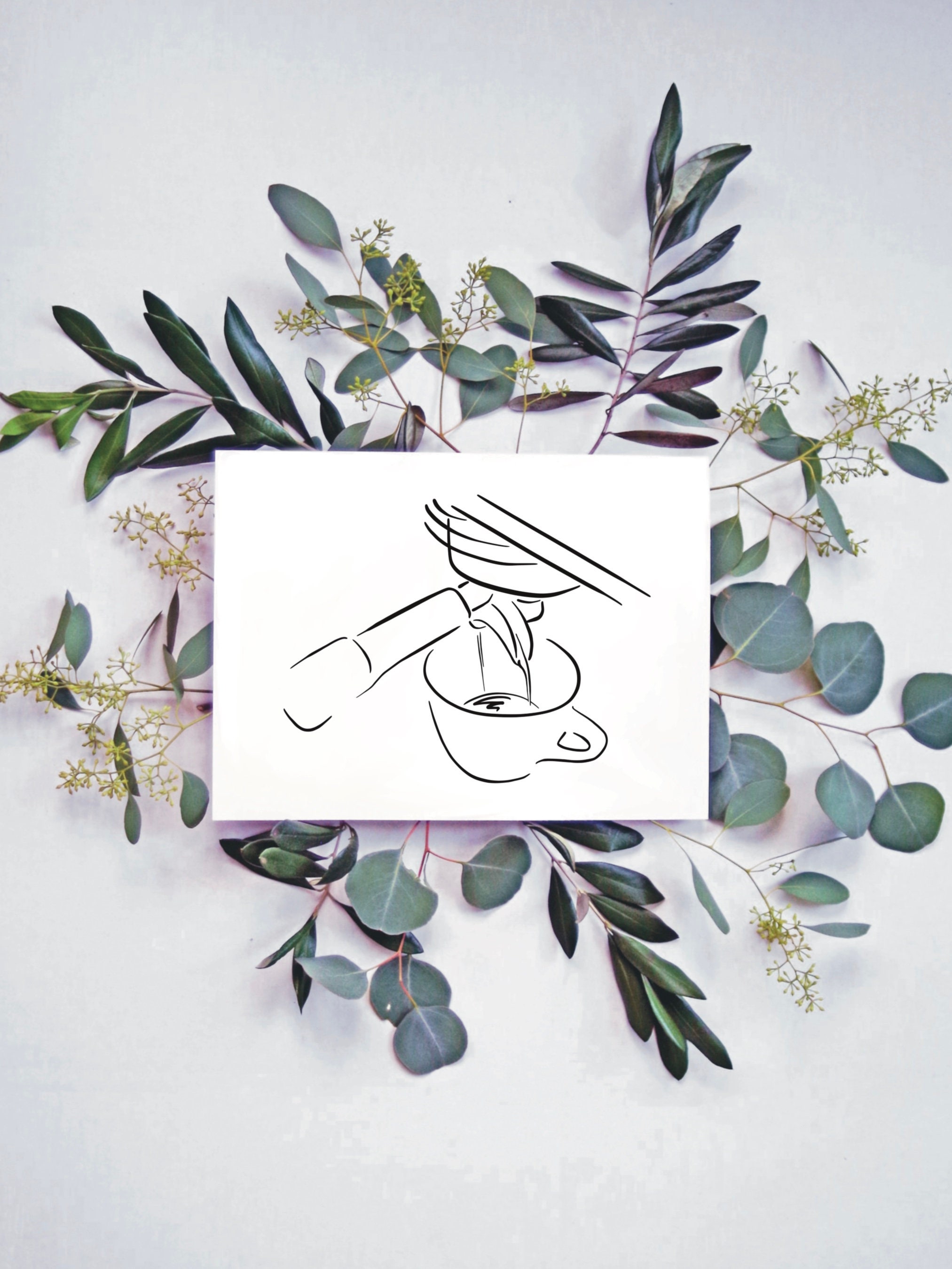 Digital Download - Illustration of Espresso Coffee Line Art Simple ...