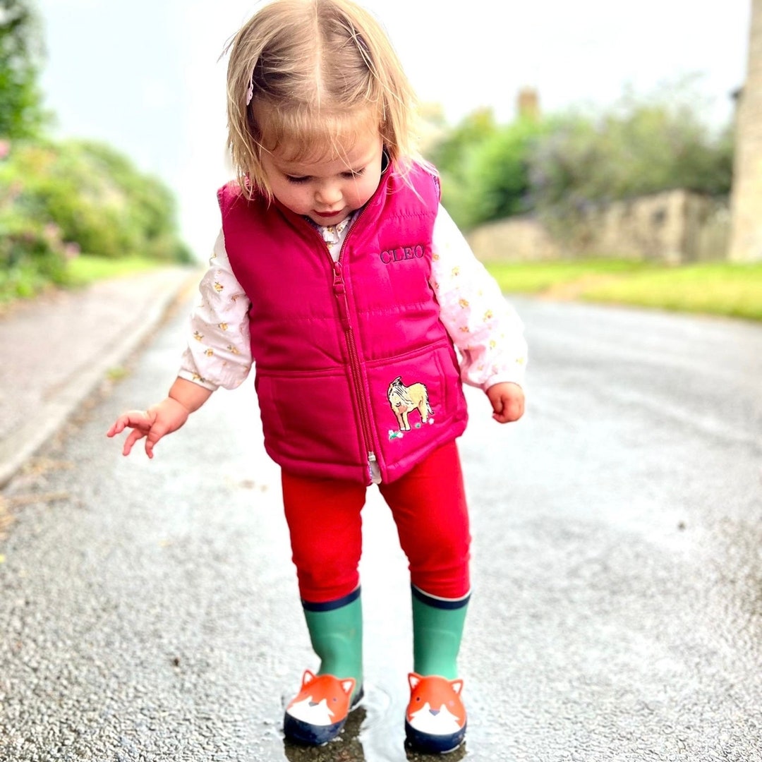 Personalized Children's Country Gilet: Embroidered Tractor, Pheasant ...