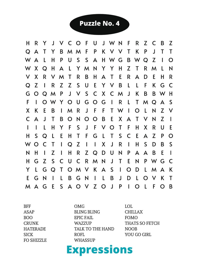 2000s Decade Word Search Puzzle | Printable Large Print Word Search ...