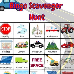 Scavenger Hunt Car, Epic Game, Activity Kids, Travel Summer Time, Field ...