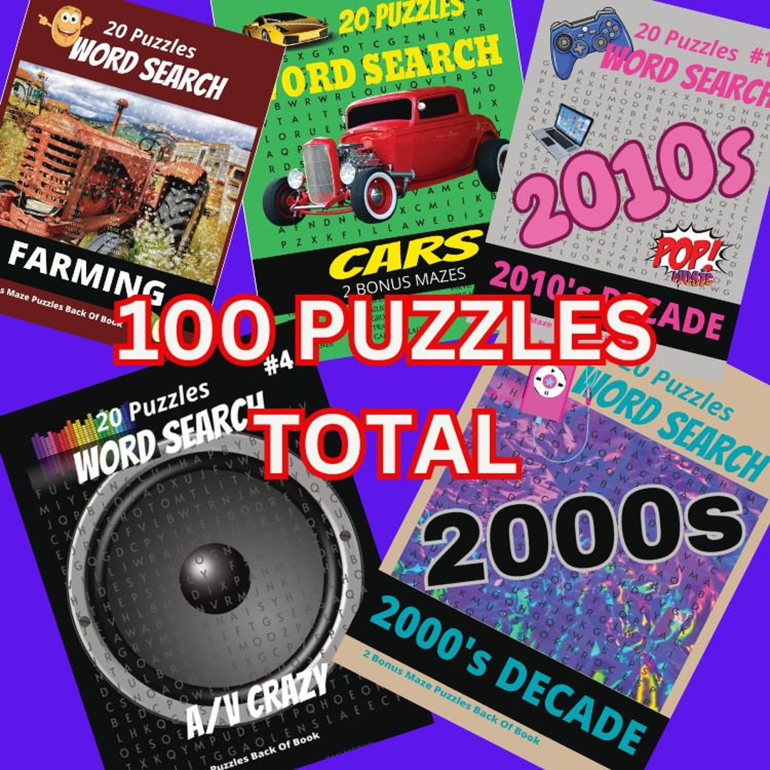 Word Search Printable Book Large Print Learning Maze Pages Adult ...