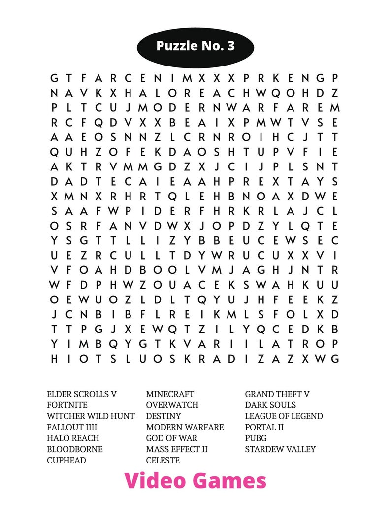 Word Search, Printable Book, Large Print, Learning, Decades Maze Pages ...