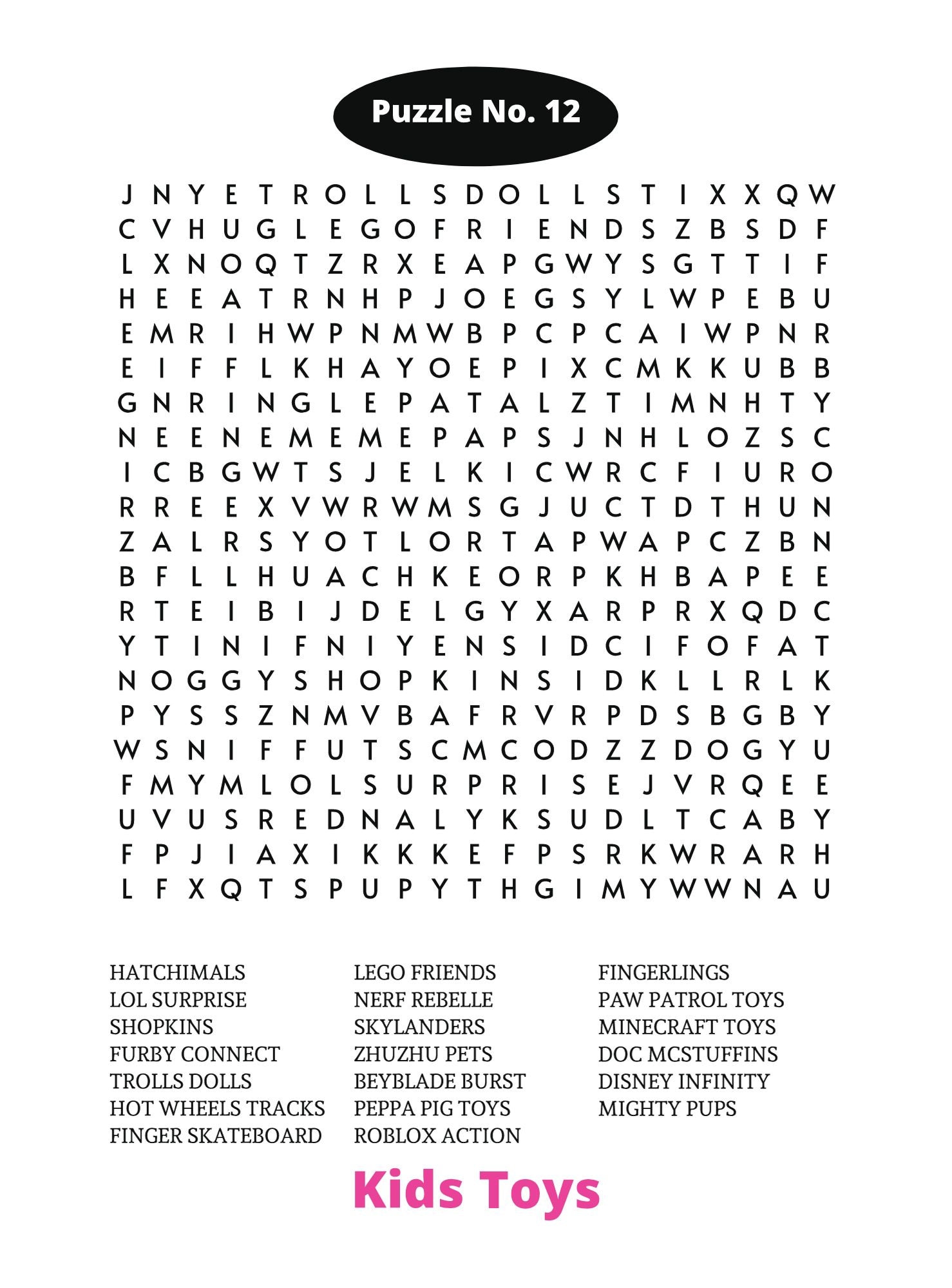 Word Search, Printable Book, Large Print, Learning, Decades Maze Pages ...