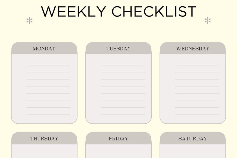 Weekly Cleaning Checklist Monthly, Yearly Chore Chart Cleaning Planner ...
