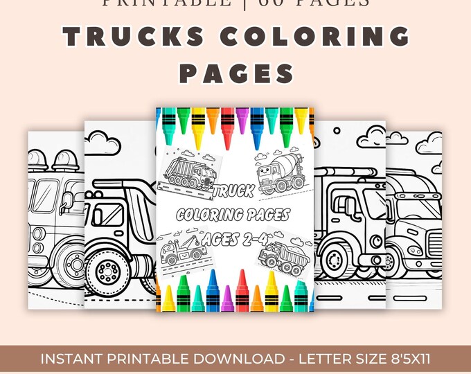 40 Trucks Coloring Pages | Fun Kids Coloring Pages | Stress Relief and ...