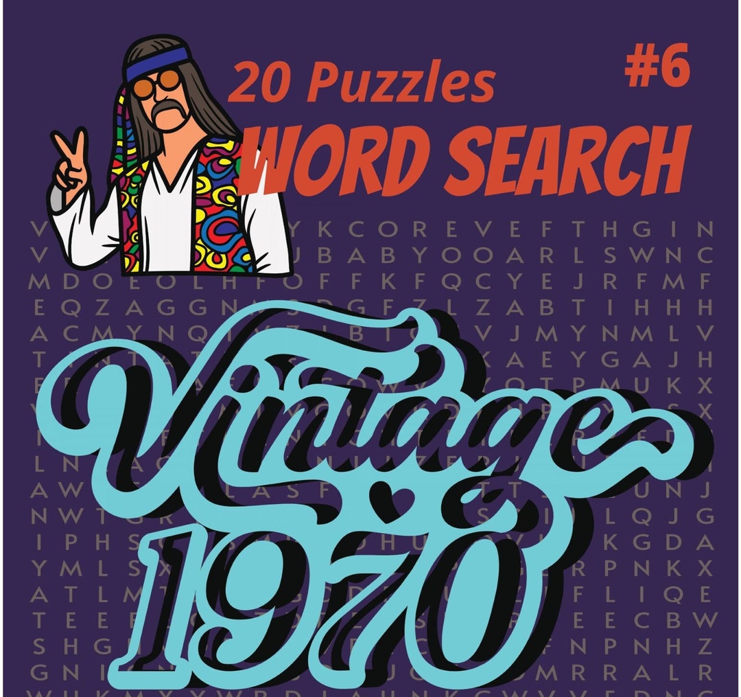 Cheap Word Search Puzzle, 1970, Adult Puzzle, Activities Puzzle, 70s ...